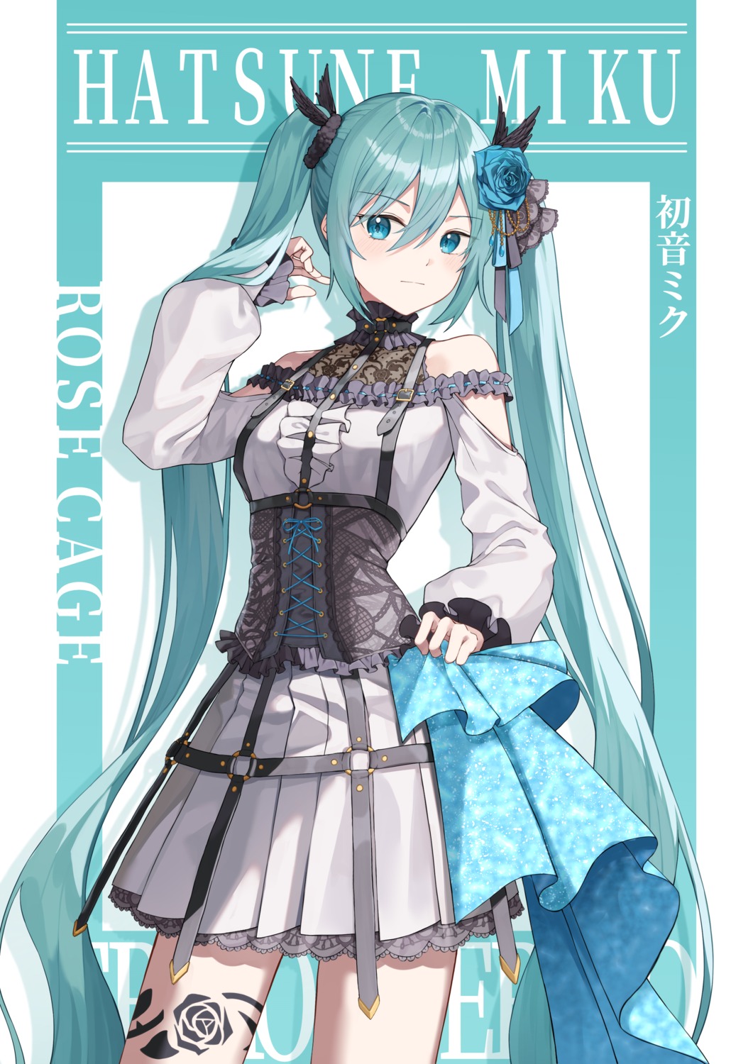 erimo (pixiv 37360005) project sekai vocaloid hatsune miku dress lolita fashion tattoo ...